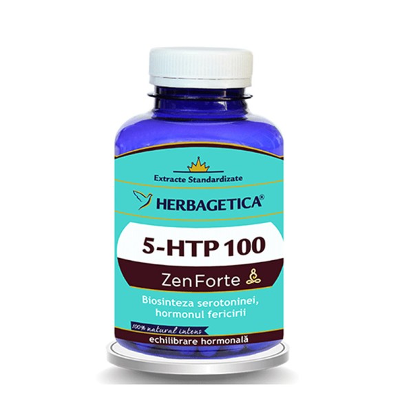5 HTP 100 Zen Forte (120 capsule), Herbagetica, Preț 109,43 Lei ...