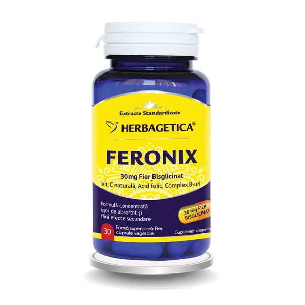 Feronix (30 capsule), Herbagetica, Preț 20,00 Lei - Napofarm.ro
